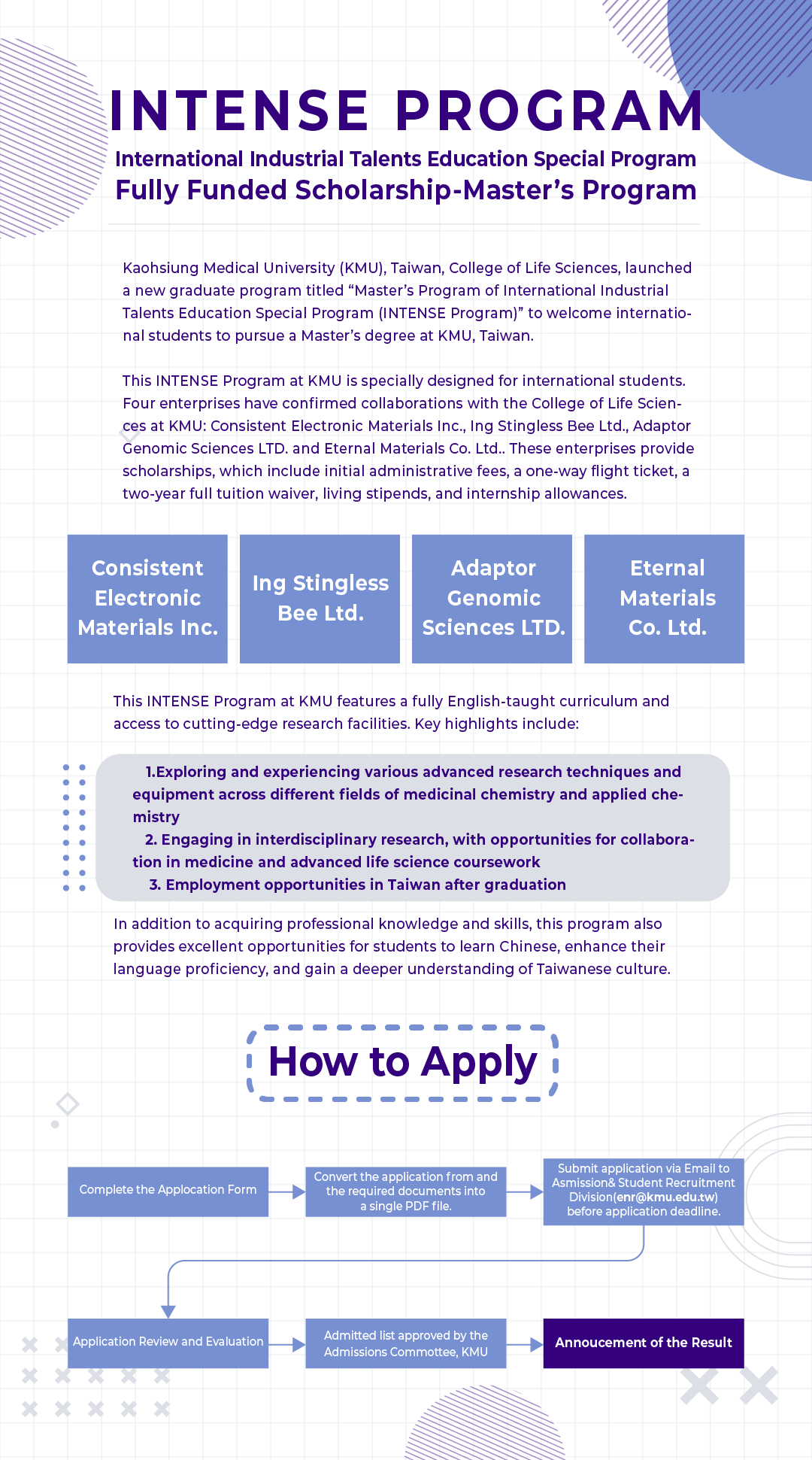 International Master’s Program for Talent Cultivation in Chemistry and ...